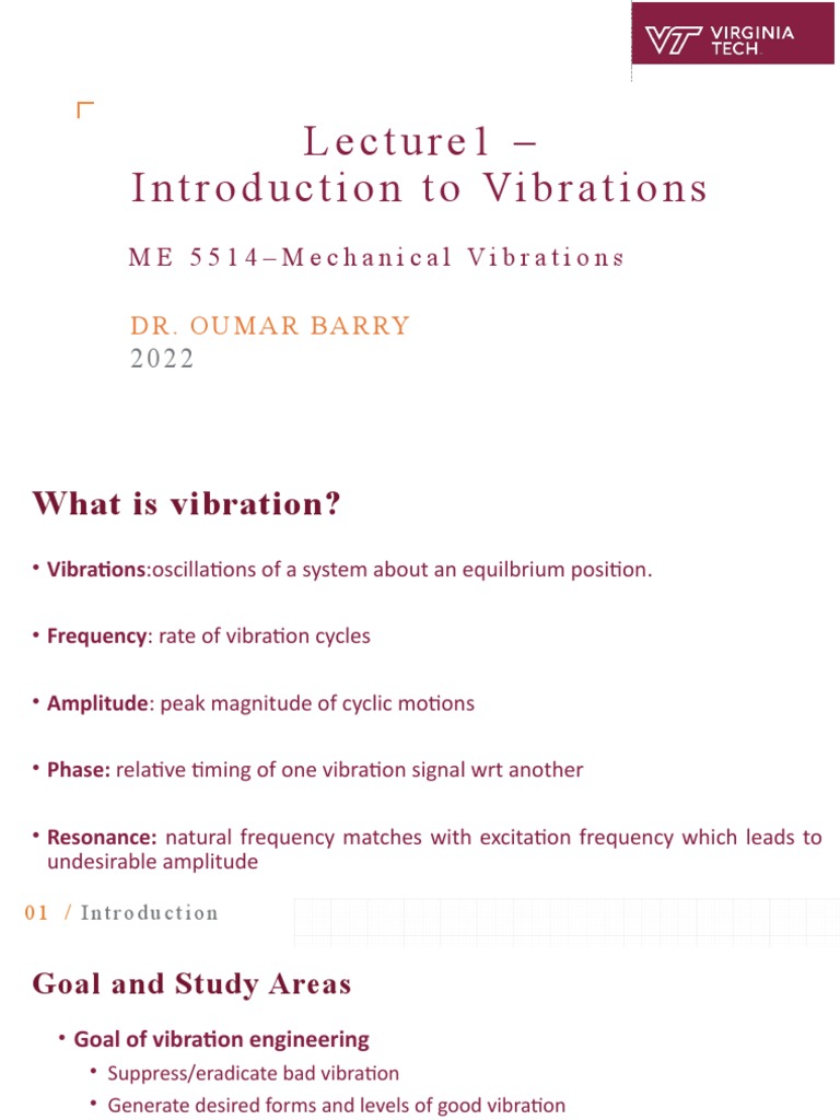 ME 5514 Lecture 1 | Download Free PDF | Damping | Resonance