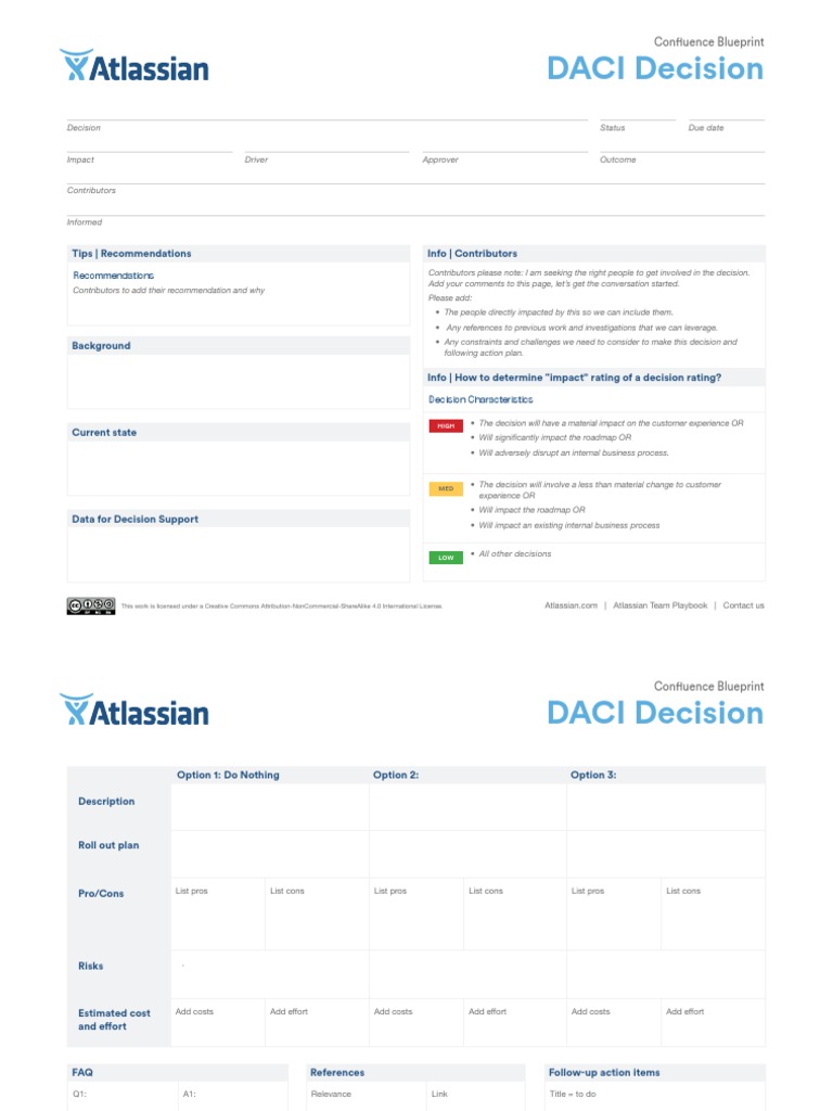 DACI Decision Framework Blueprint | PDF | Business