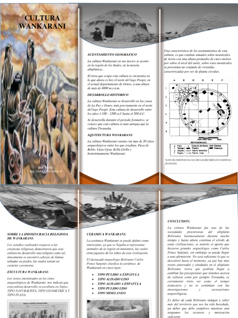 Triptico Cultura Wankarani | PDF