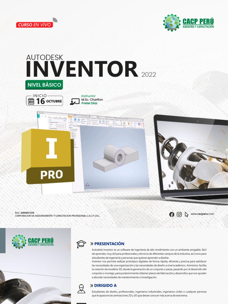 Curso Básico de Autodesk Inventor 2022 | PDF | Ingeniería