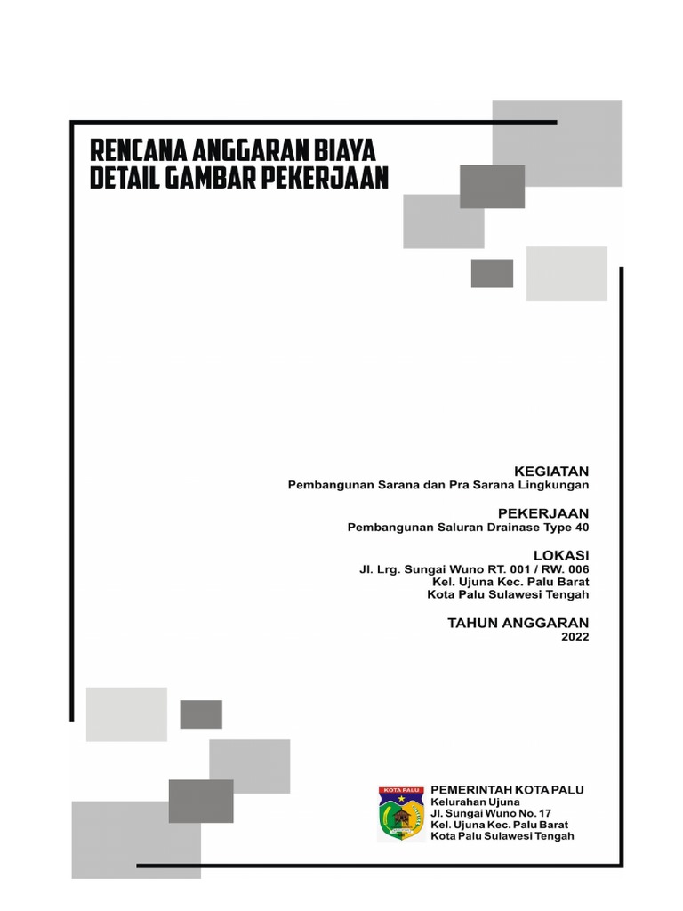 RAB Drainase Type 40 (Tulangan K.225) | PDF