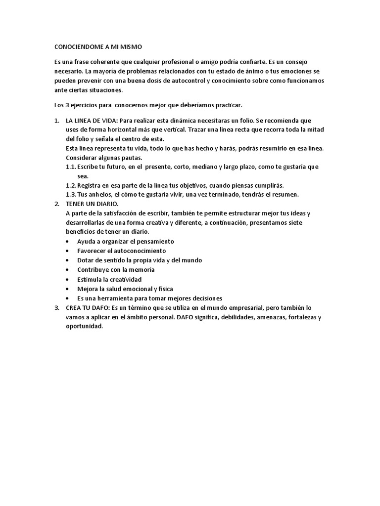Conociendome A Mi Mismo 1 Pdf