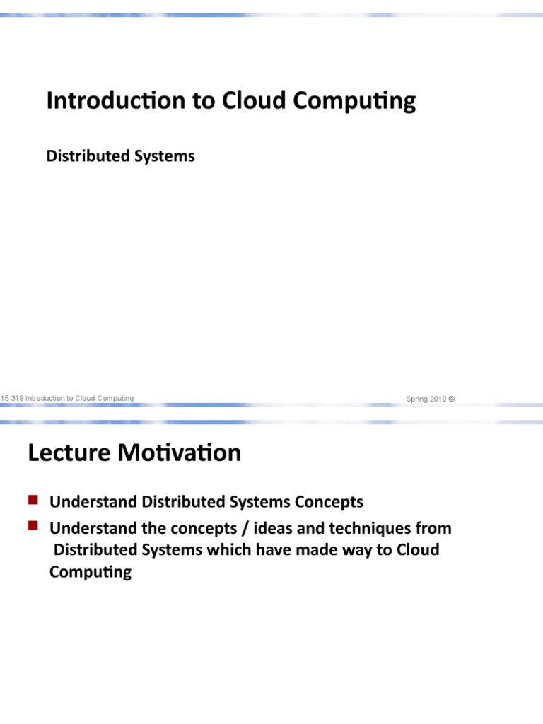 10 Distributed Systems | Download Free PDF | Distributed Computing | Parallel Computing