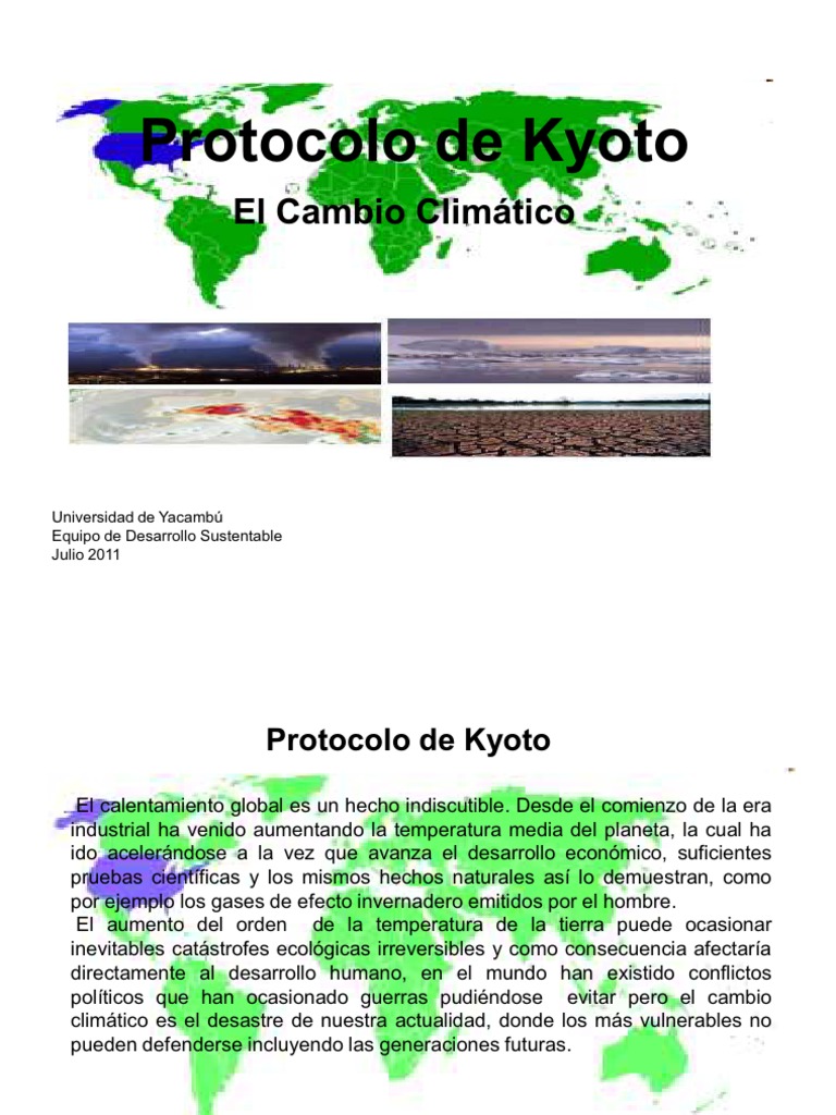 Protocolo de Kioto | Protocolo de Kyoto | Calentamiento global