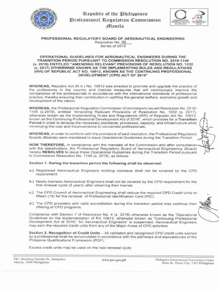 Aeronautical Engineers CPD Guidelines 2019 | PDF | Professional ...