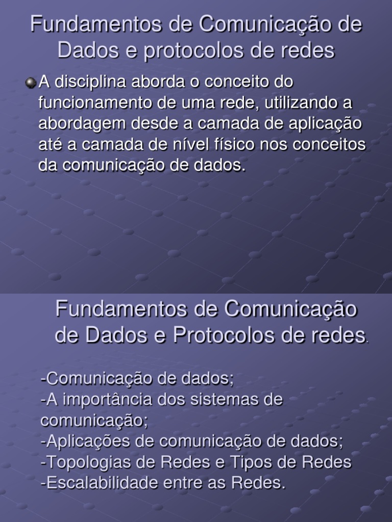 Fundamentos de Comunicação de Dados e Protocolos de Redes | Download ...