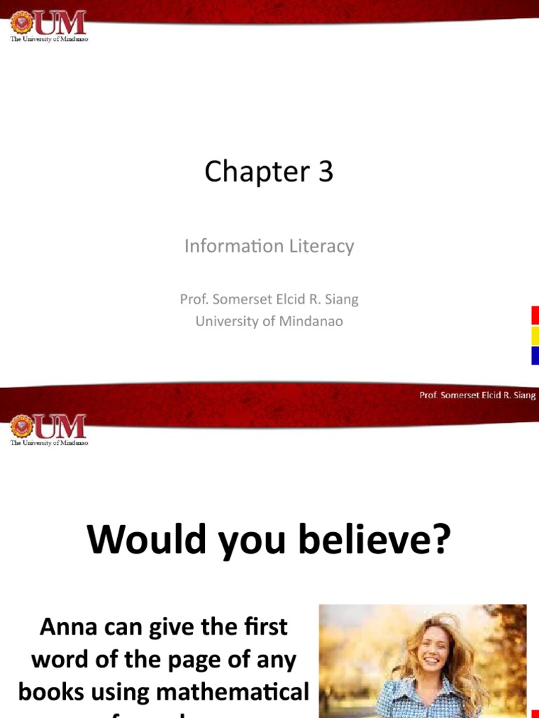 Lesson03 Information Literacy | PDF | Information | Information Literacy