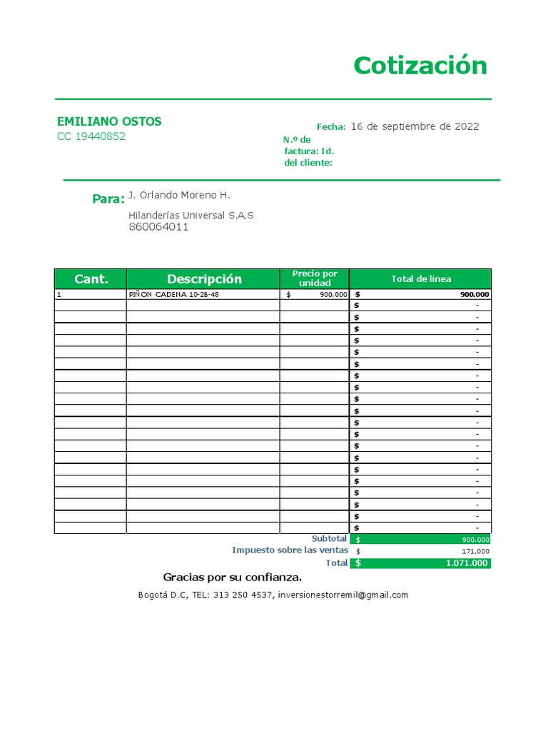 Cotización de Piñón Cadena 10-2B-48 | PDF
