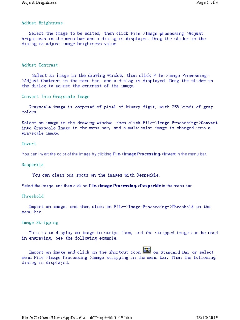 Manual Parte 6 Imgae Processing | PDF | Menu (Computing) | Icon (Computing)