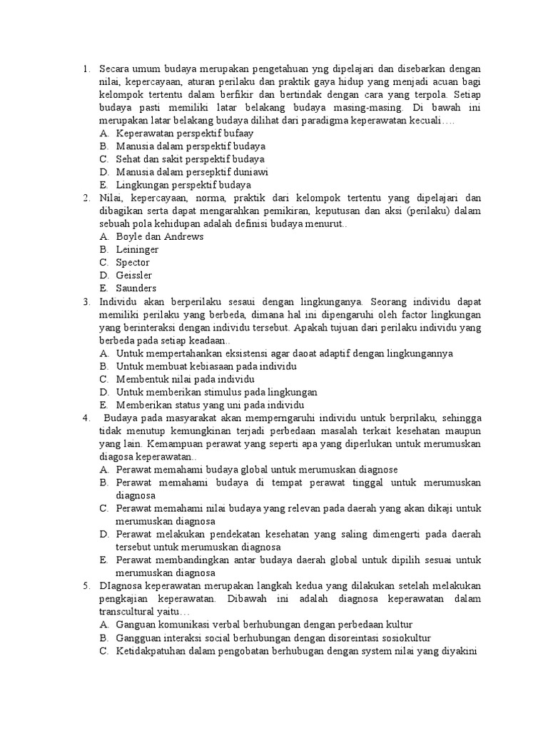 Soal UAS | PDF | Kesehatan Holistik