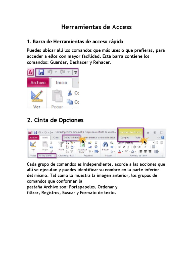 Herramientas de Access | PDF