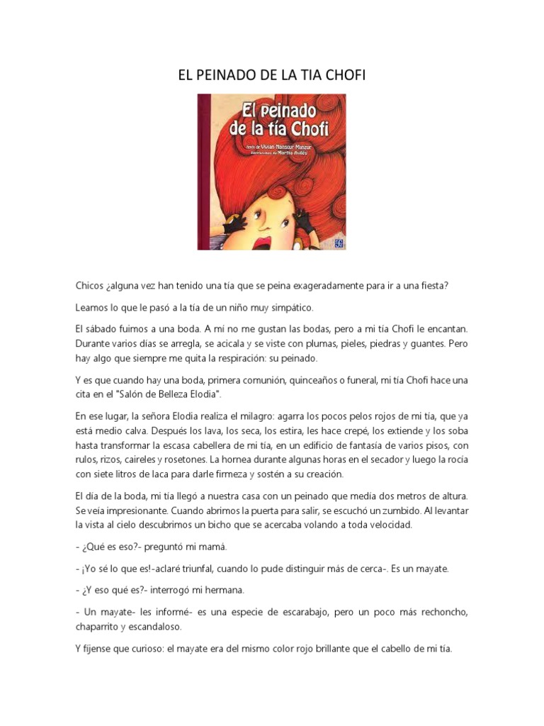 El Peinado de La Tia Chofi | PDF