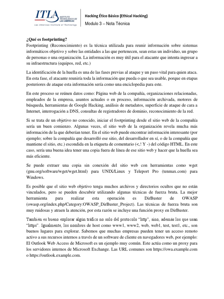 Modulo 3 - Nota Tecnica | PDF | Ingeniería Social (Seguridad) | Informática