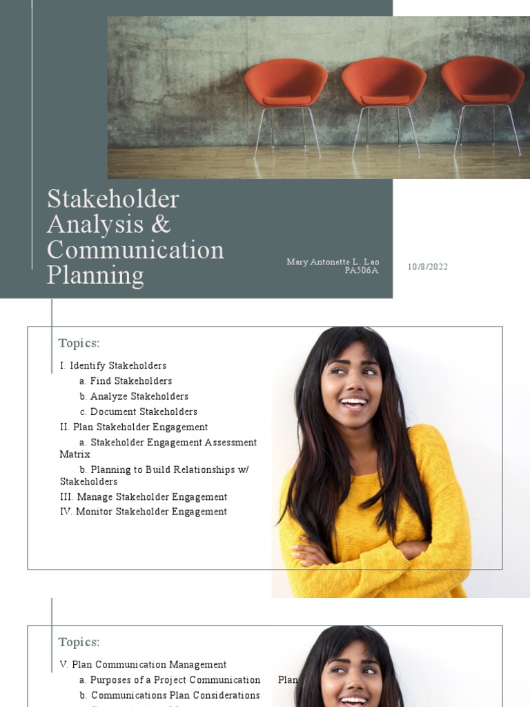 Stakeholder Analysis Communication Planning | PDF | Communication ...