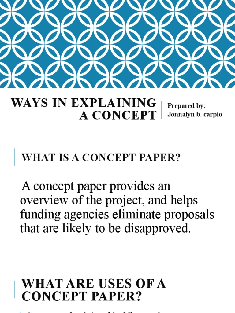 Ways in Explaining A Concept | Download Free PDF | Definition | Concept