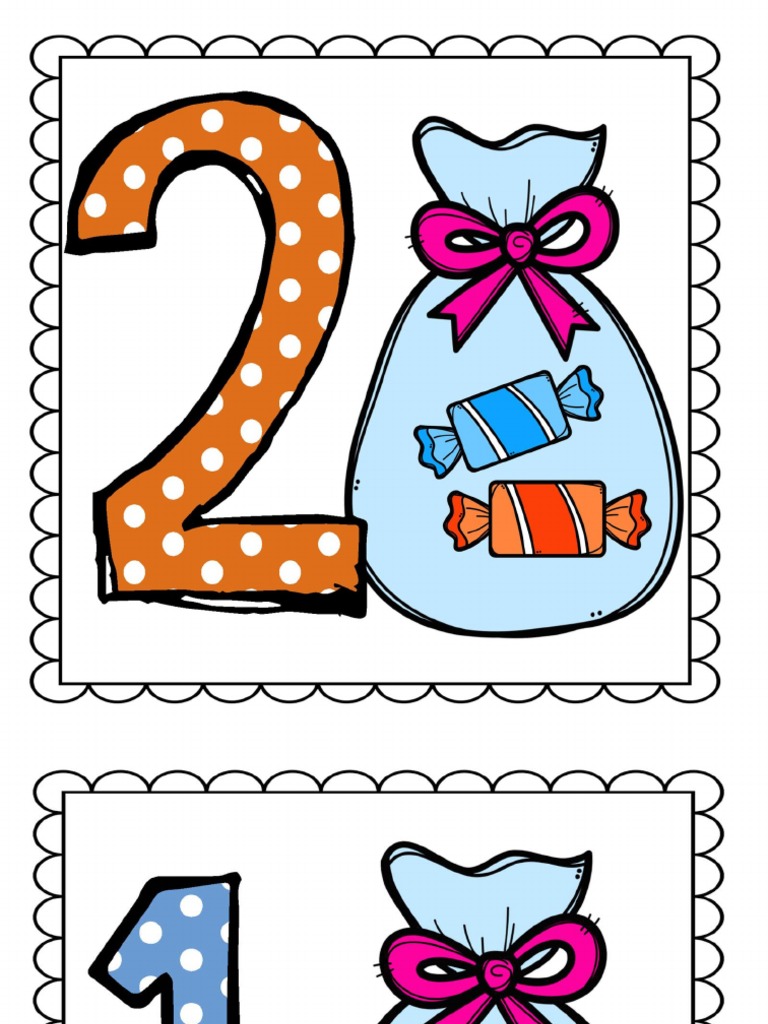 Tarjetas para Trabajar Los Números Del 1 Al 10 51 60 | PDF