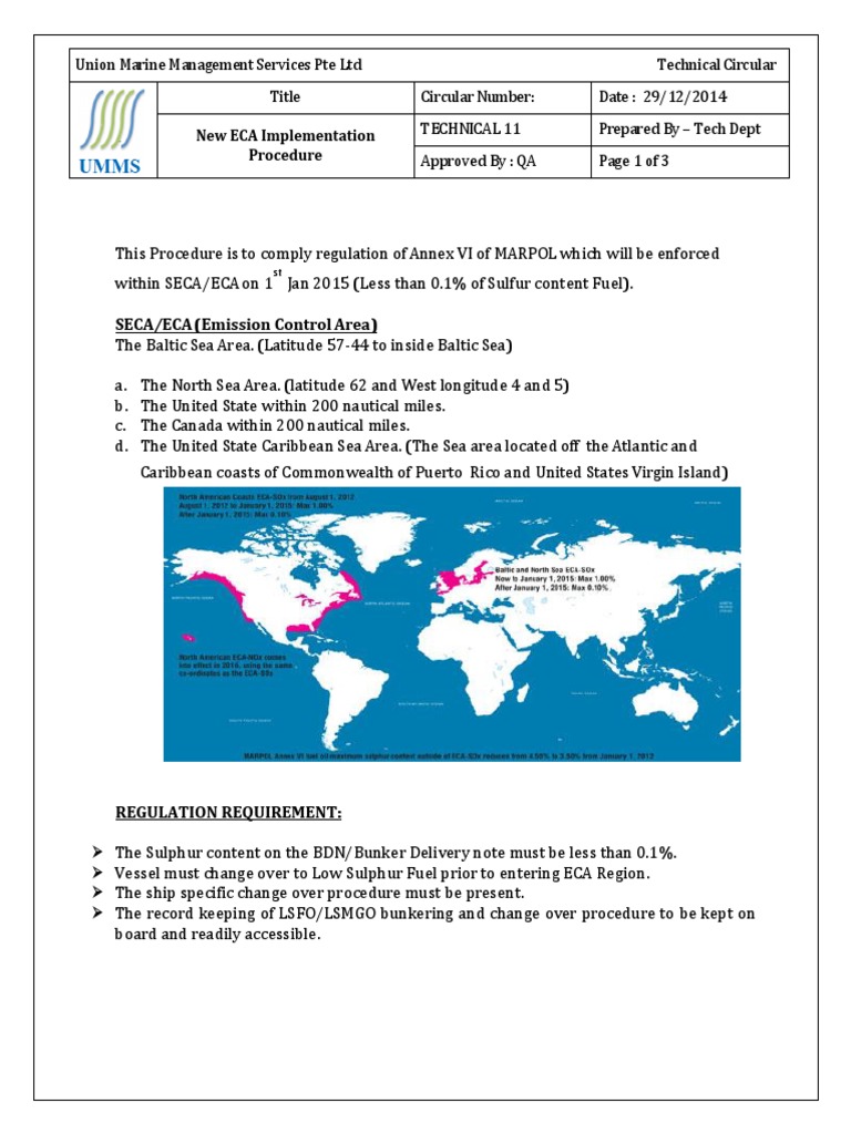 Technical-Circular - Change Over of LSMGO To ECA | PDF | Fuel Oil ...