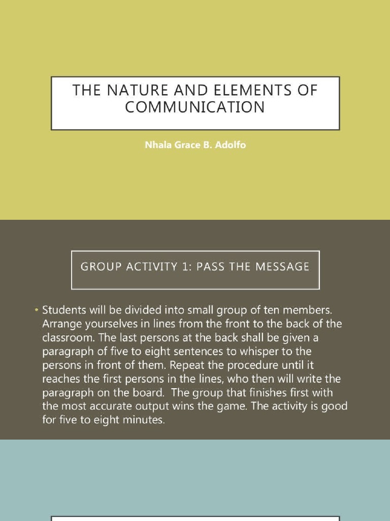 Oral Communication Lesson 1 | PDF