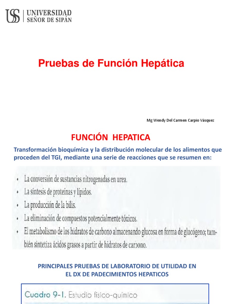 Pruebas de Función Hepatica | Descargar gratis PDF | Transaminasa ...