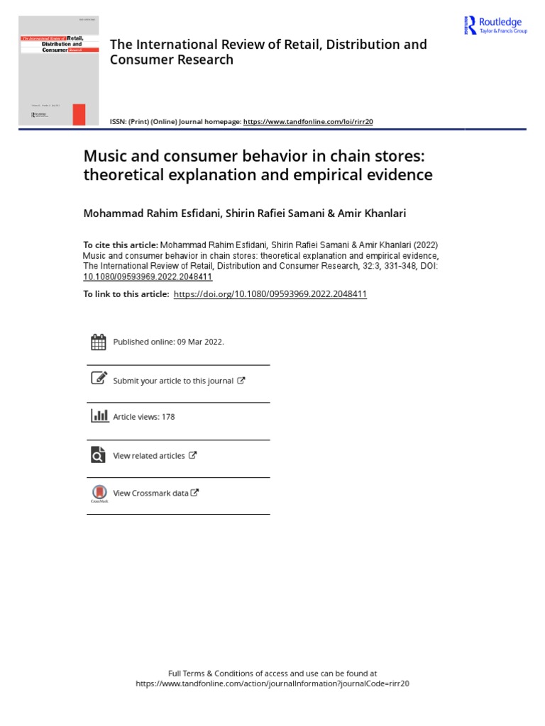 (2022) Music Chain Stores | PDF | Retail | Consumer Behaviour