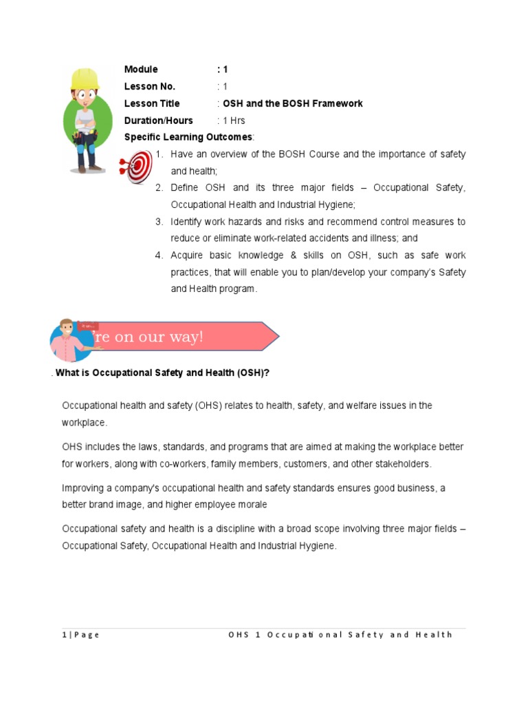An Introduction to Occupational Safety and Health: Understanding the Importance of OSH ...