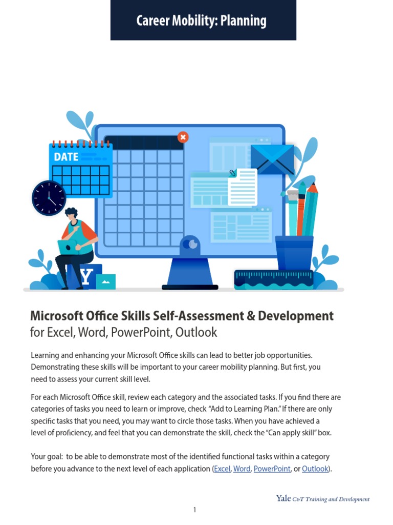 Microsoft Office Skills Self Assessment Guide | PDF | Microsoft Excel ...