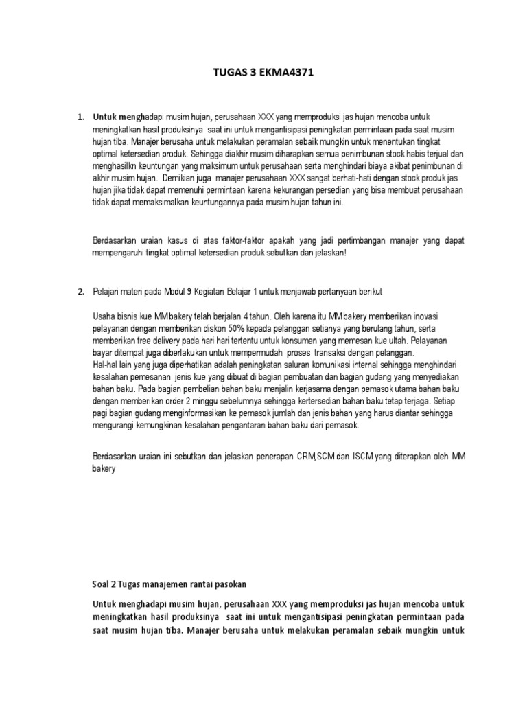 Tugas 3 Ekma4371 | PDF