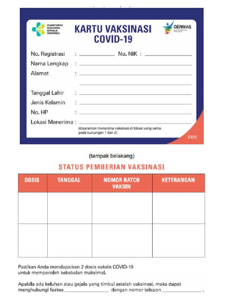 Kartu Vaksin Pdf