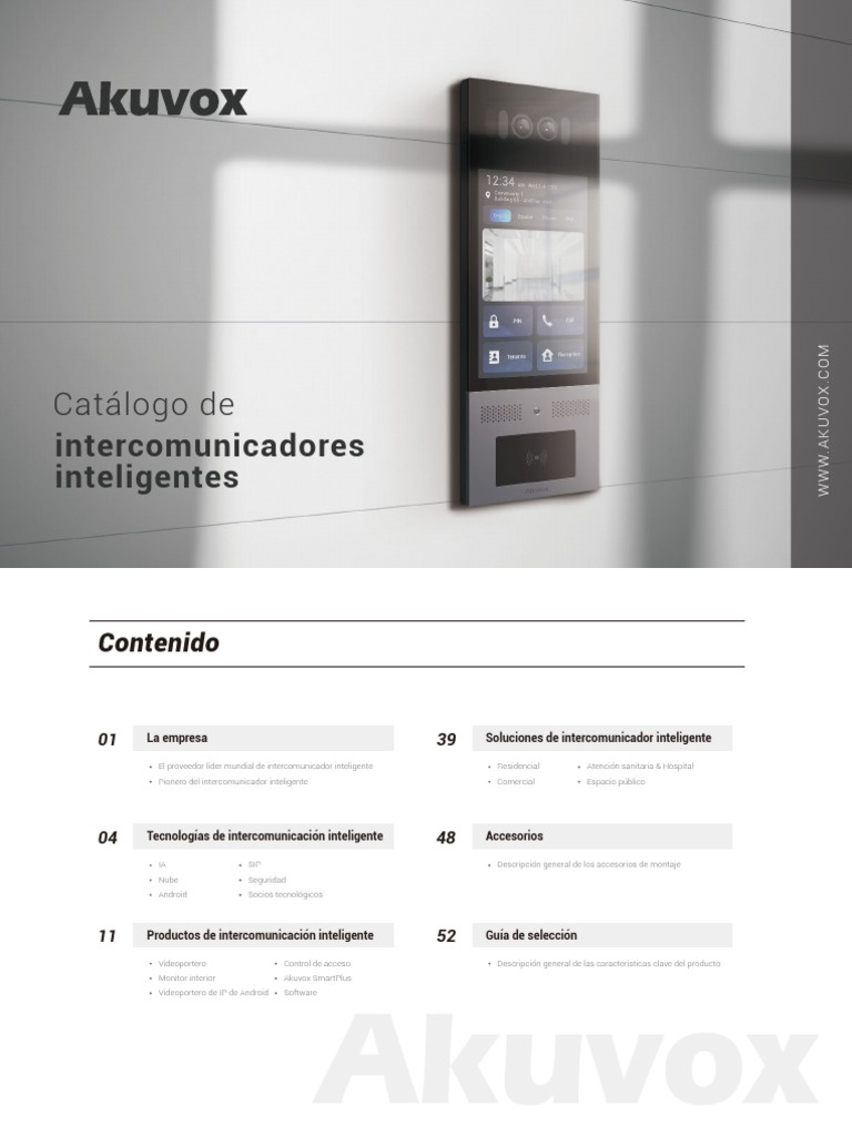 Catalago Akuvox Smart Intercom | PDF | Hardware de la computadora ...