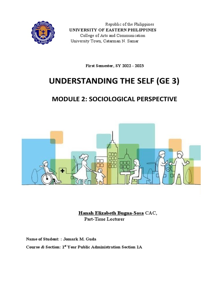 Module 2 - Sociological Perspective | PDF | Self Concept | Attitude ...