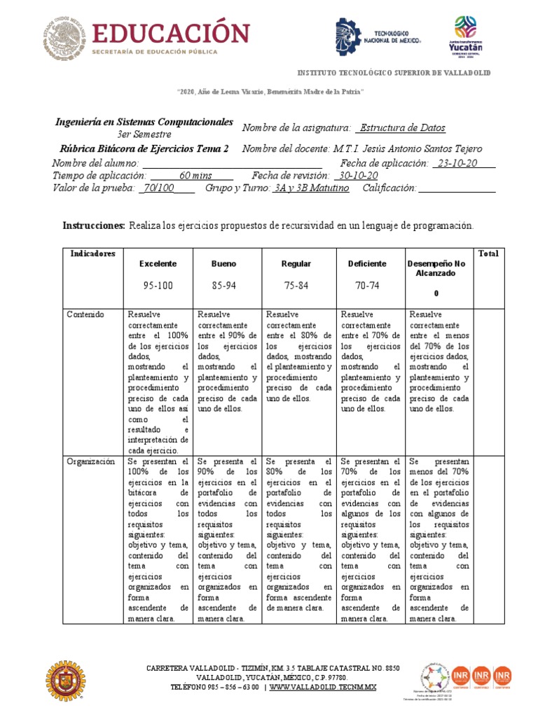 Bitácora de Ejercicios | PDF | Ciencias de la Computación | Informática