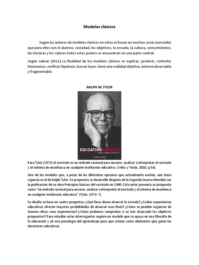 Modelo Curricular de Ralph Tyler | PDF | Plan de estudios | Aprendizaje