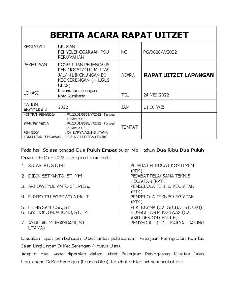 Ba - Uitzet - Jalin - Serengan-1 | PDF