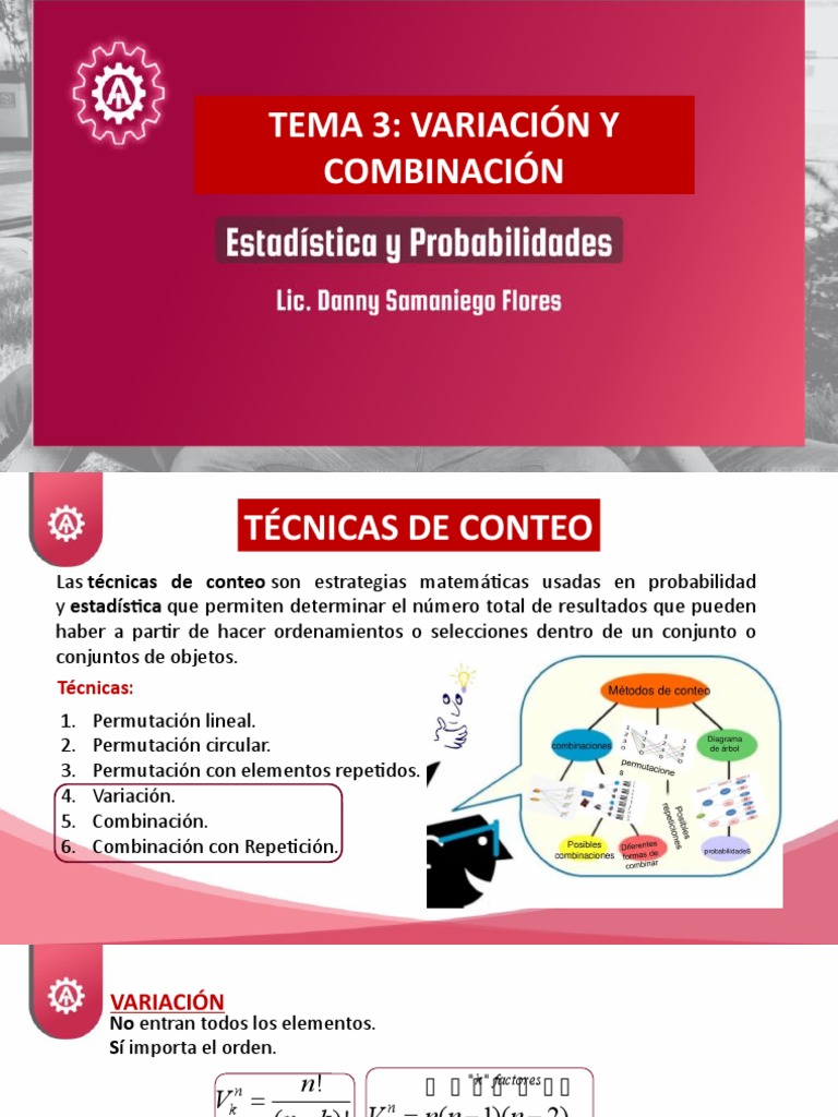s3s - Variación y Combinación | PDF | Permutación | Matemáticas