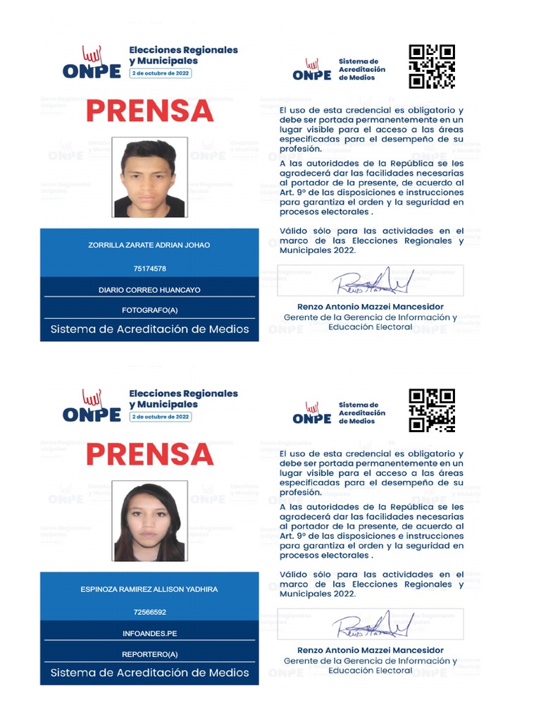 Modelo de Credencial | PDF