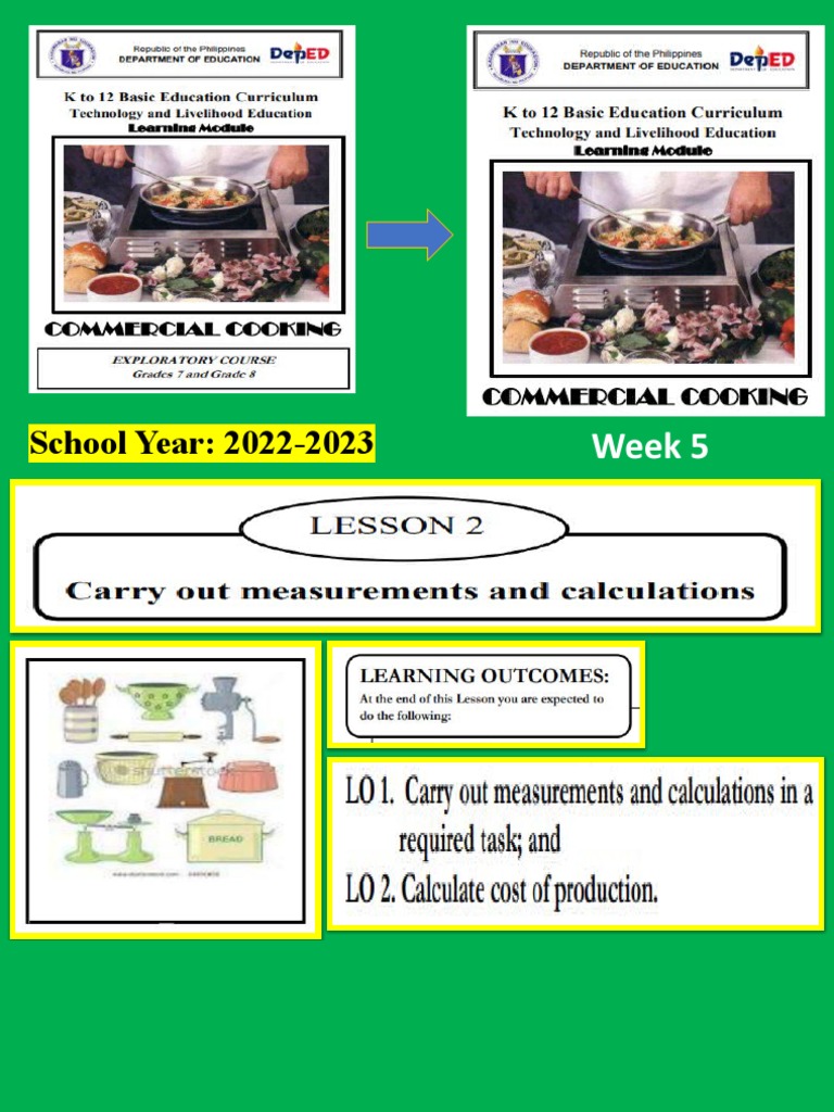 Week 5 Cookery Part 1 | PDF | Tablespoon | Foods