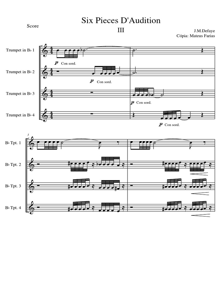Six Piece Defaye - Grade III | PDF