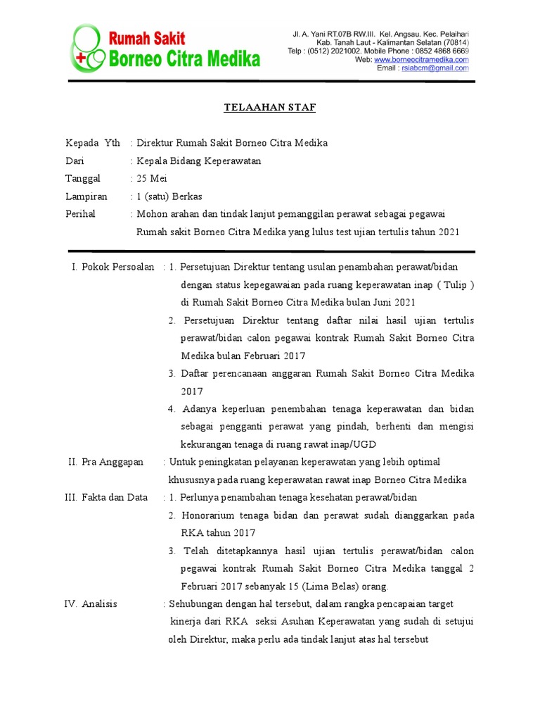 Telaah Staf | PDF