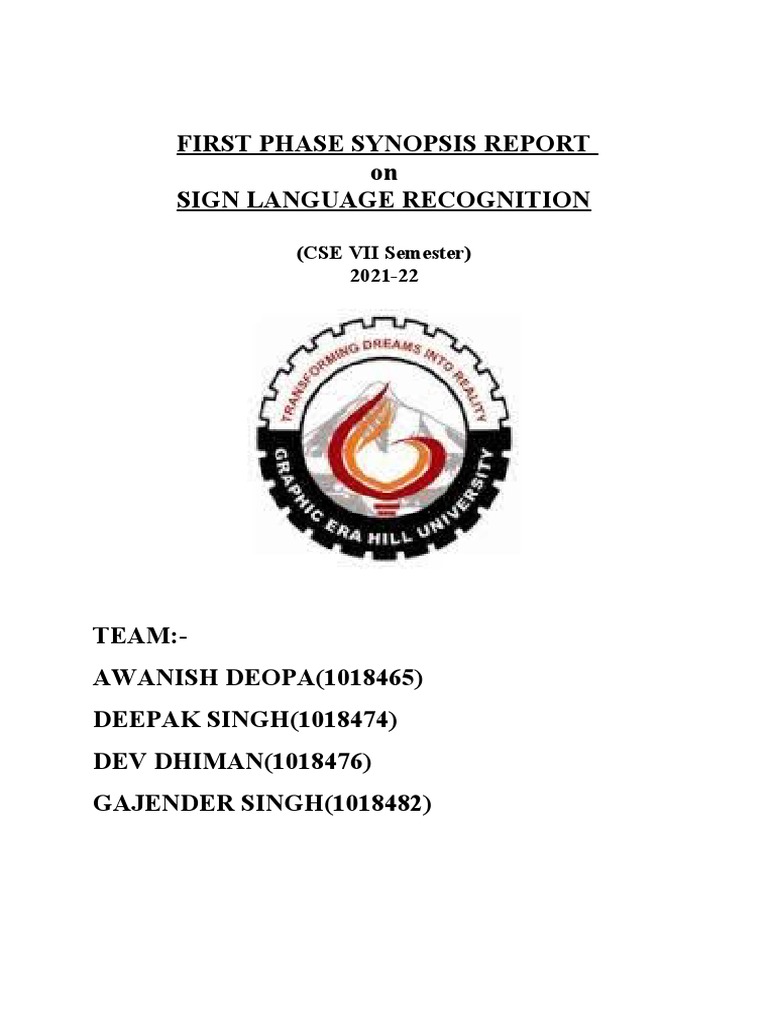 Synopsis Report | Download Free PDF | Machine Learning | Computing