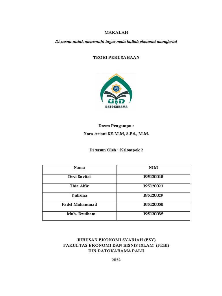 Makalah Esy 1 KLP 2 | PDF