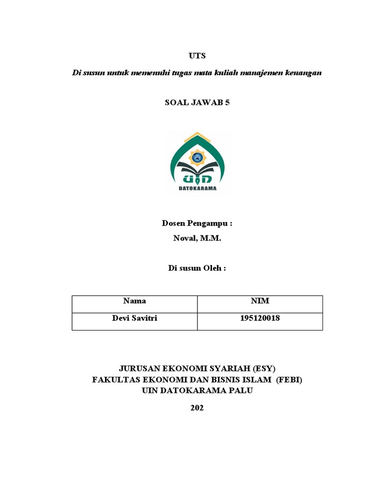 Manajemen Keuangan Devi | PDF | Pengelolaan Keuangan & Uang