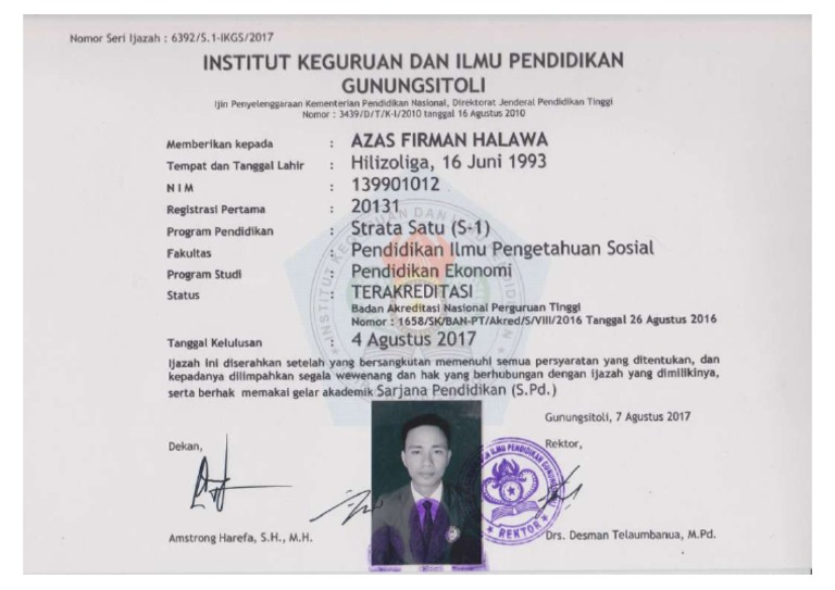 Ijazah Kuliah | PDF