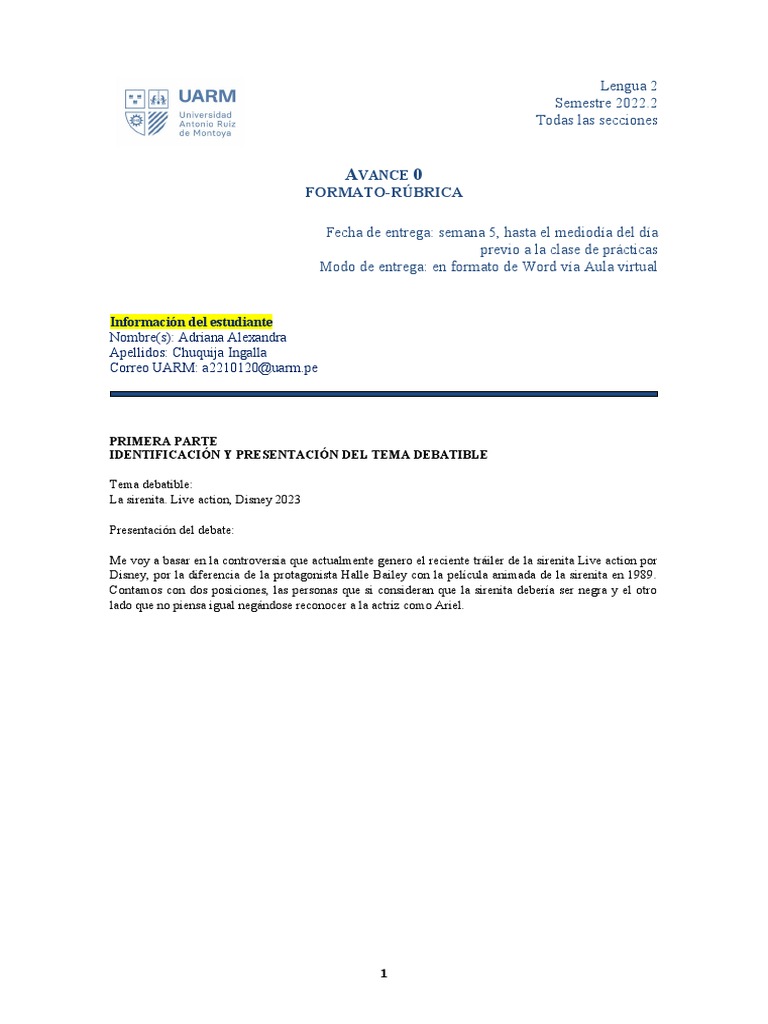 L2A0 - CHUQUIJA - ADRIANA (Revisado) | PDF | Raza (categorización humana)