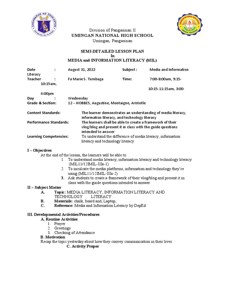 Mil DLP - Day4 | PDF | Information Literacy | Literacy