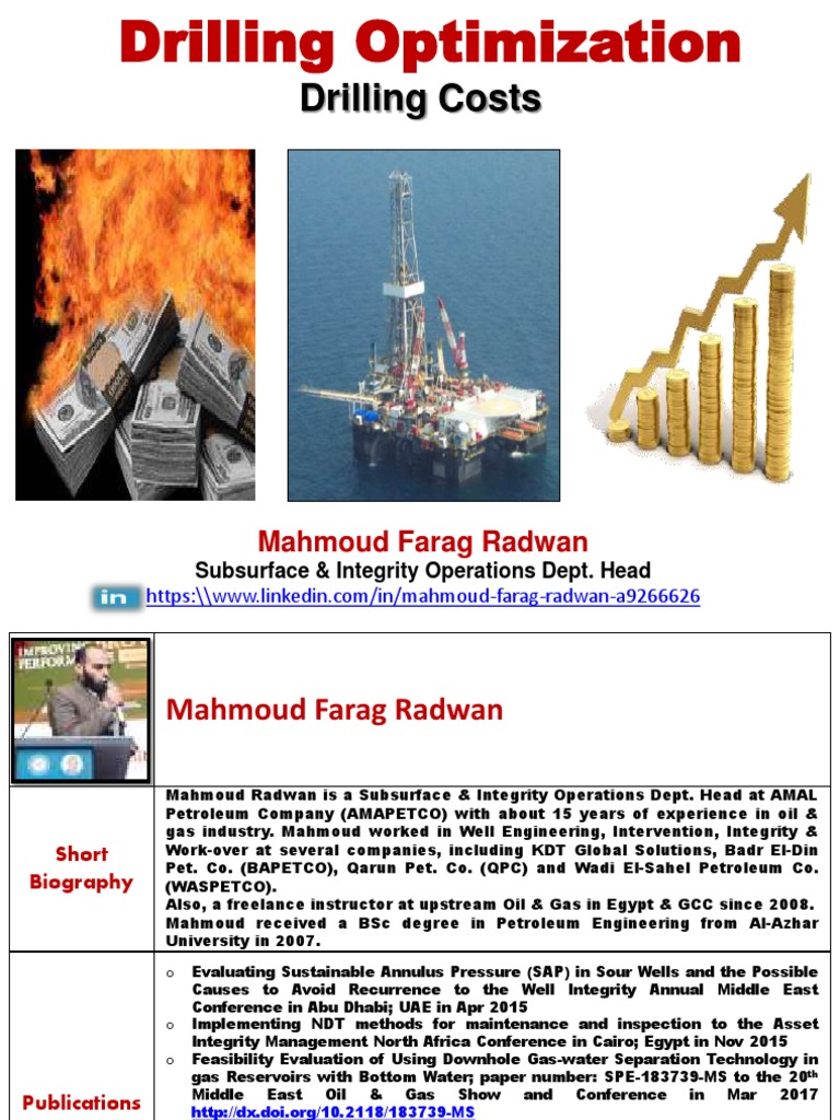 Drilling Optimization-Drilling Costs | PDF | Casing (Borehole) | Oil Well