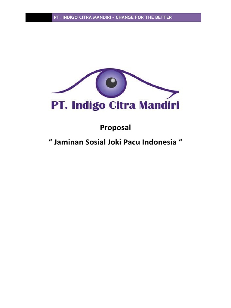 Proposal Kegiatan - Kegiatan - Jaminan Sosial Joki Pacu Indonesia | PDF | Karier & Perkembangan