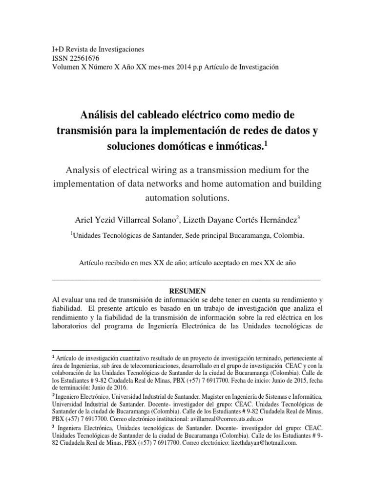 Ariel Yesid Villamizar | PDF | Ingenieria Eléctrica | Transmisión de datos