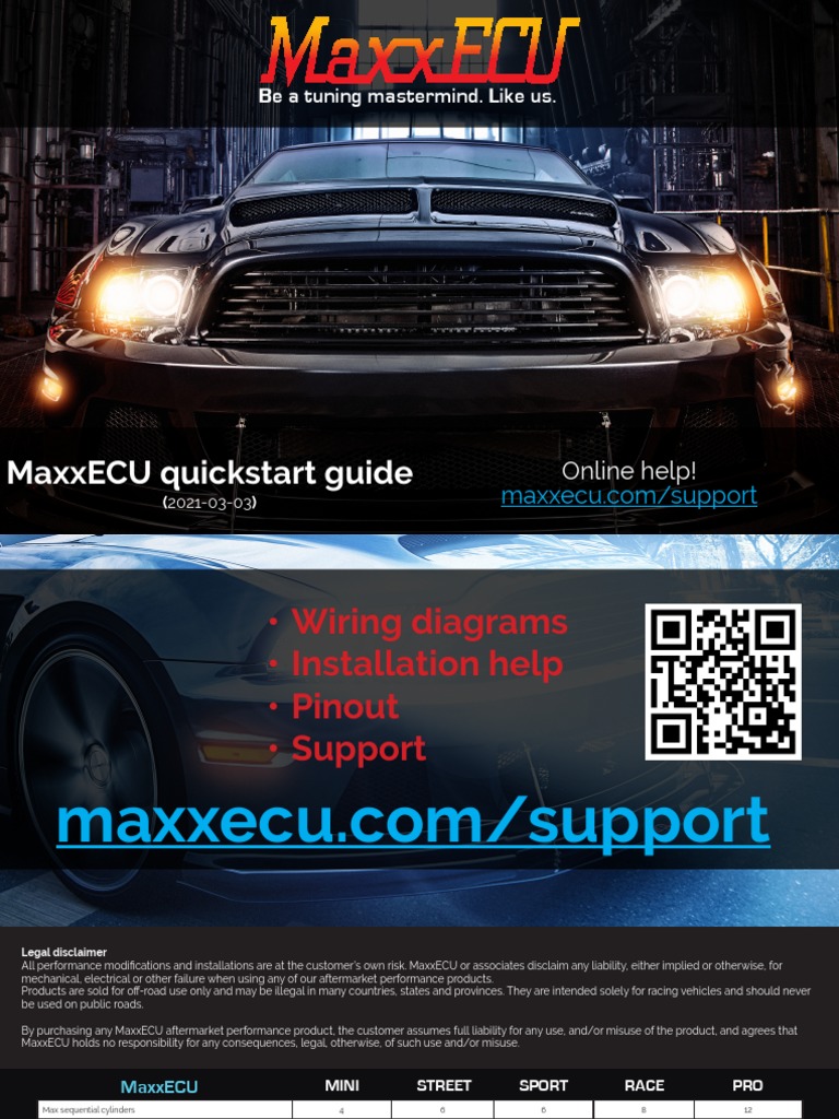 Maxxecu Quickstart Guide (Mini Street Sport Race Pro) en | PDF ...