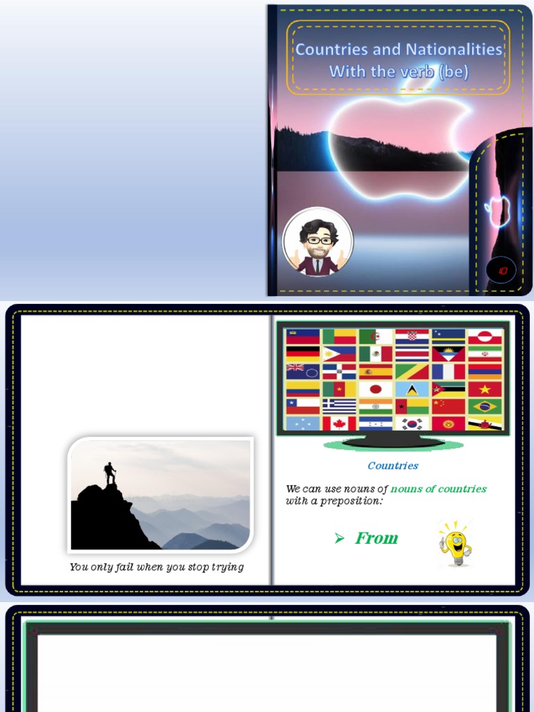 Countries and Nationalities With Be | PDF | Peru | Grammar