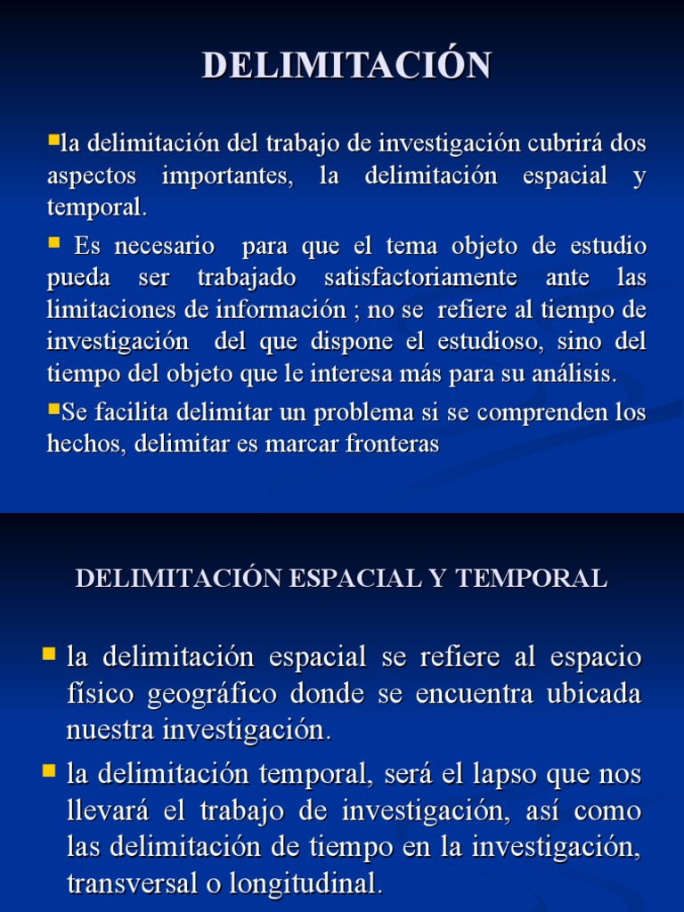 Delimitación | PDF